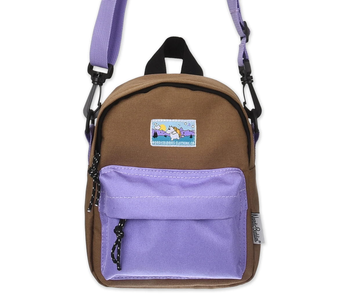 Moomintroll Adventure Cross Body Bag - Brown and Lilac | Hertwill